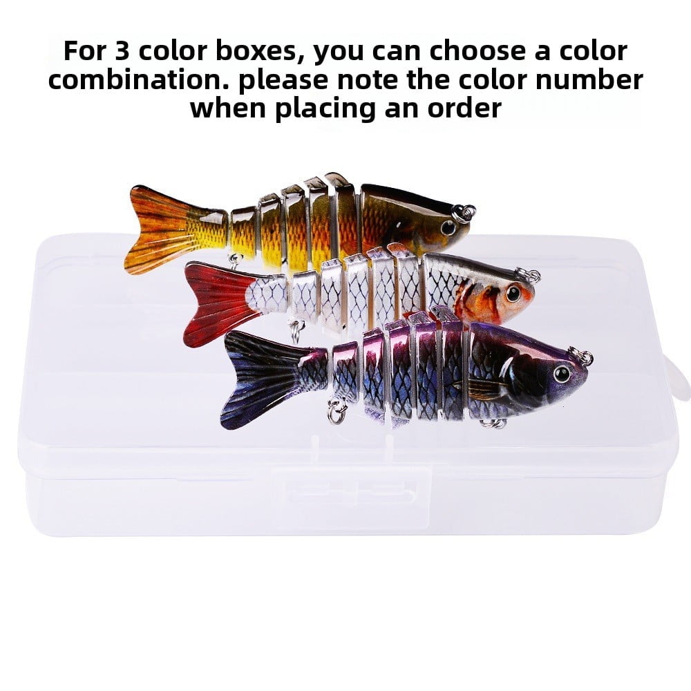 10cm Luya Bait Plastic Hard Bait 15.5G Multi-Section Fish 7 Sections ...