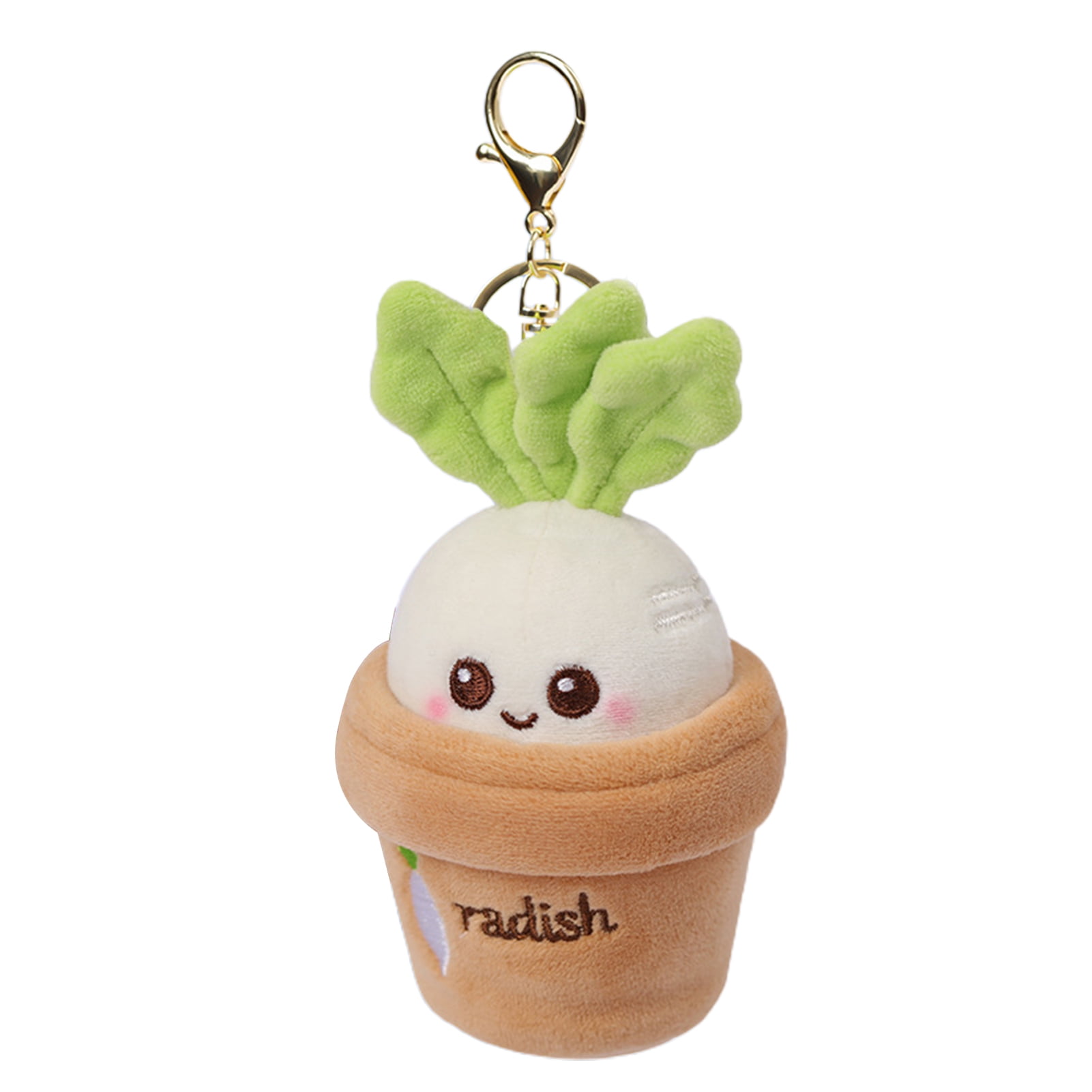10cm Radish Plush Pendant Soft Cute Cartoon Potted Radish Plush Toy ...