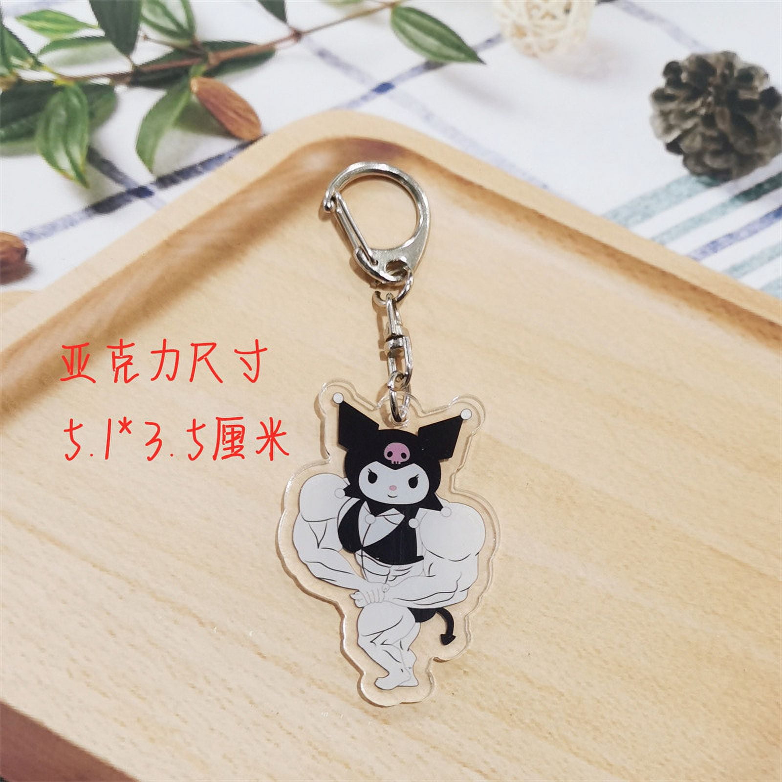 10cm Sanrio Keychain Kawaii Cartoon Dark Wind My Melody Kuromi ...