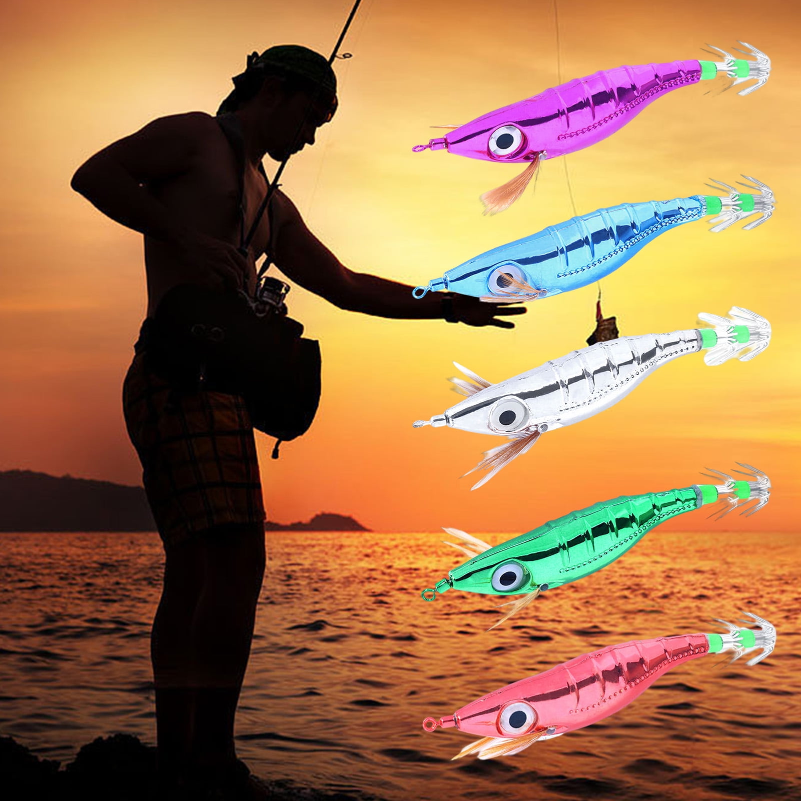 10cm Shrimp Bait 3D Simulated Fisheye Simulation Electroplated Sharp ...