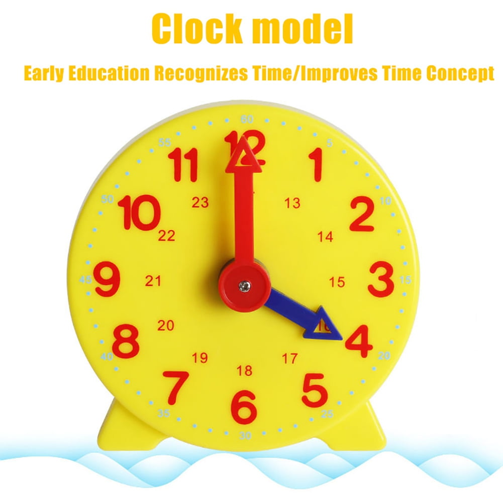 10cm Two Pointer Clock Model Kid Child Toy Early Education Learning ...