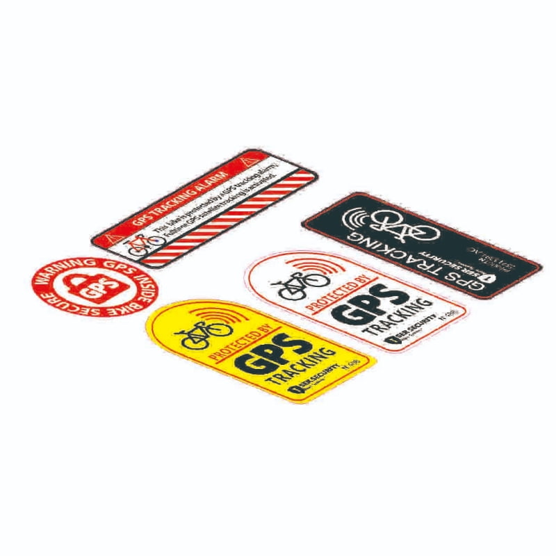 10cm, Vinyl WARNING Motorcycle Sticker Anti-Theft Decal for Bike ...