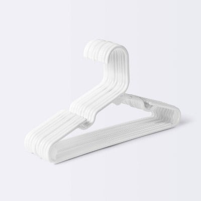 10ct Baby Clothes Hangers - White BPA-Free, Strap Notches, Dresses ...