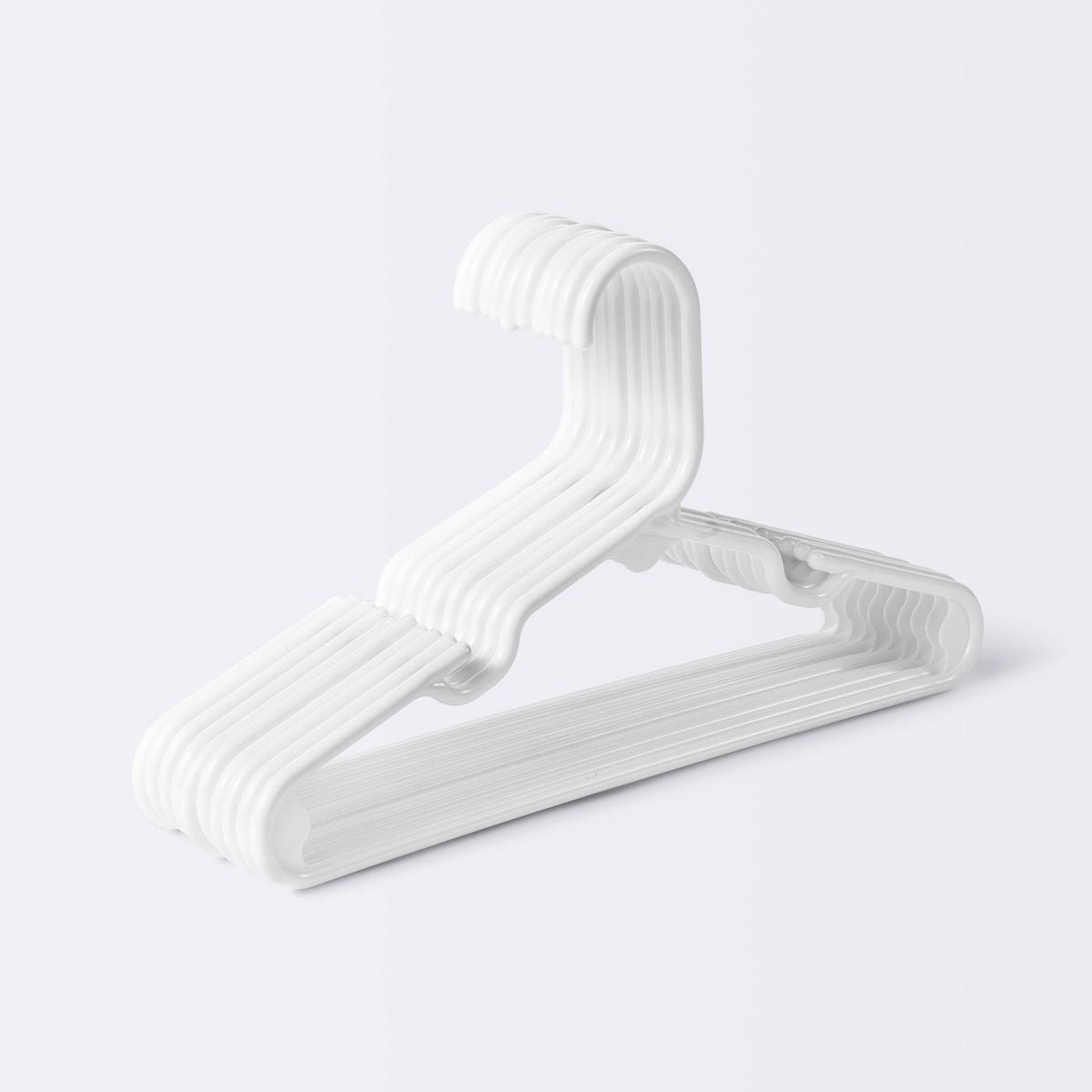 10ct Baby Clothes Hangers - White Strap Notches, Dresses, Shirts, Tank ...