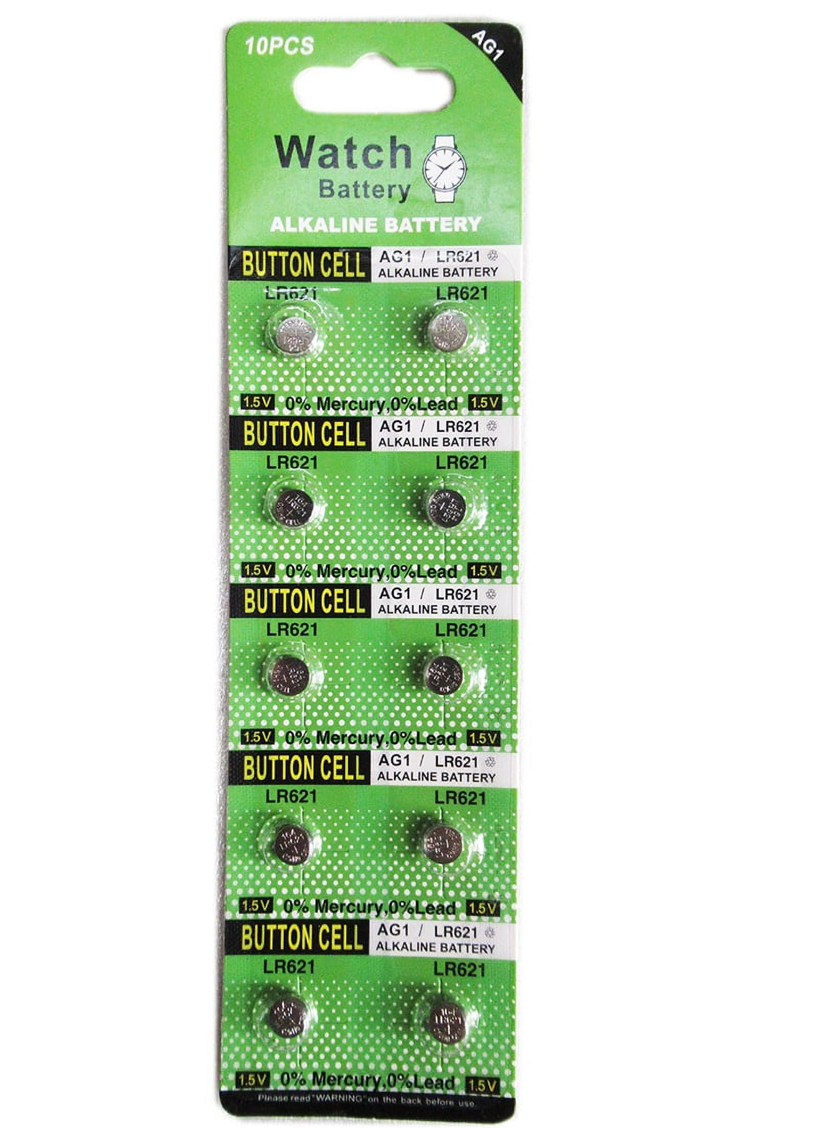 10ct/Card SR621 AG1 LR621 364 164 1.5v Button Coin Cell Watch ...