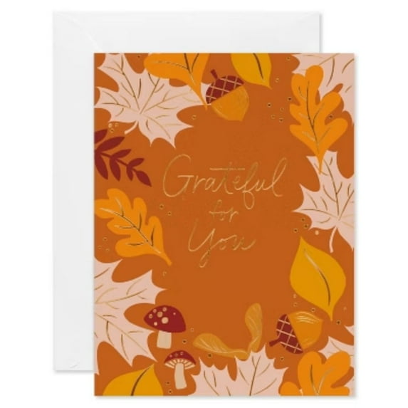 10ct Fall Thank You Card Pack Grateful for You - Walmart.com