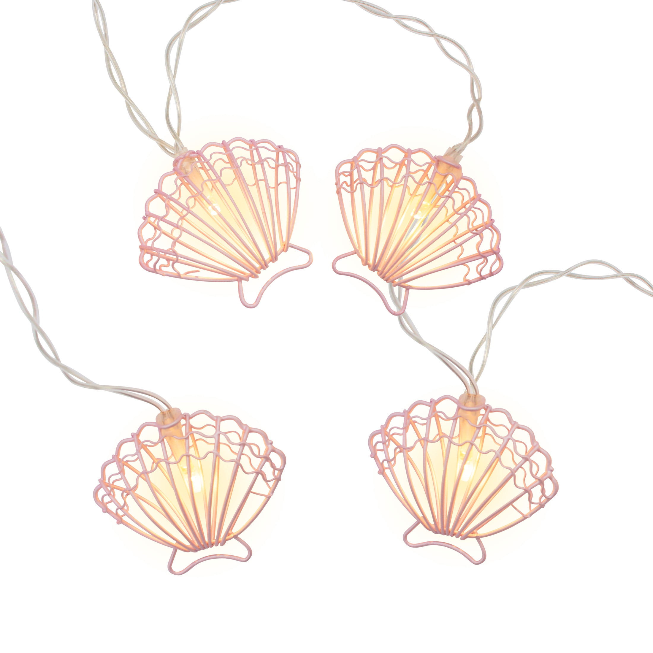 10ct. Metal Seashell Icon Warm White LED Icon String Lights by Ashland ...