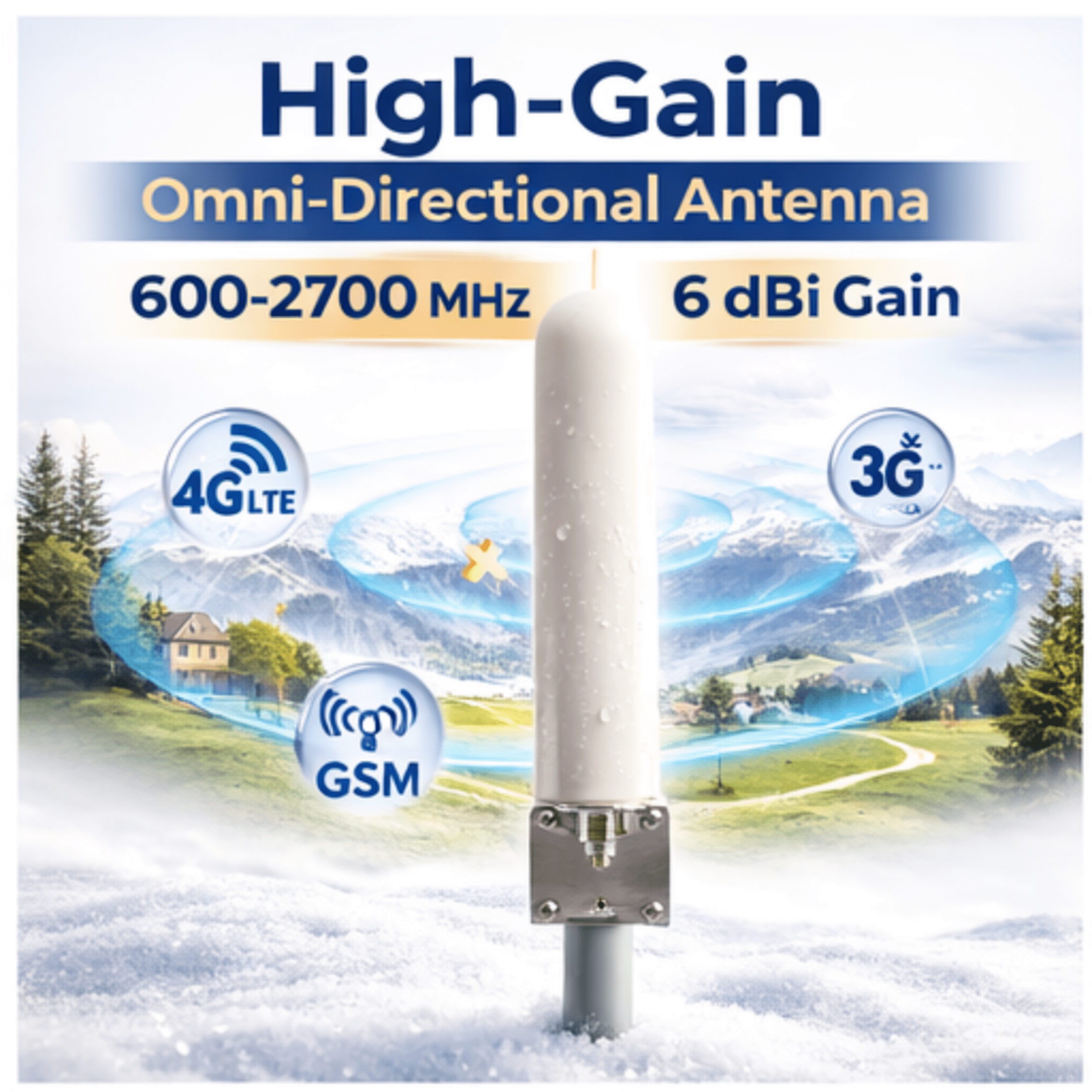4G/5G LTE Signal Booster Antenna, 6dBi High Gain, Omnidirectional, 600 ...