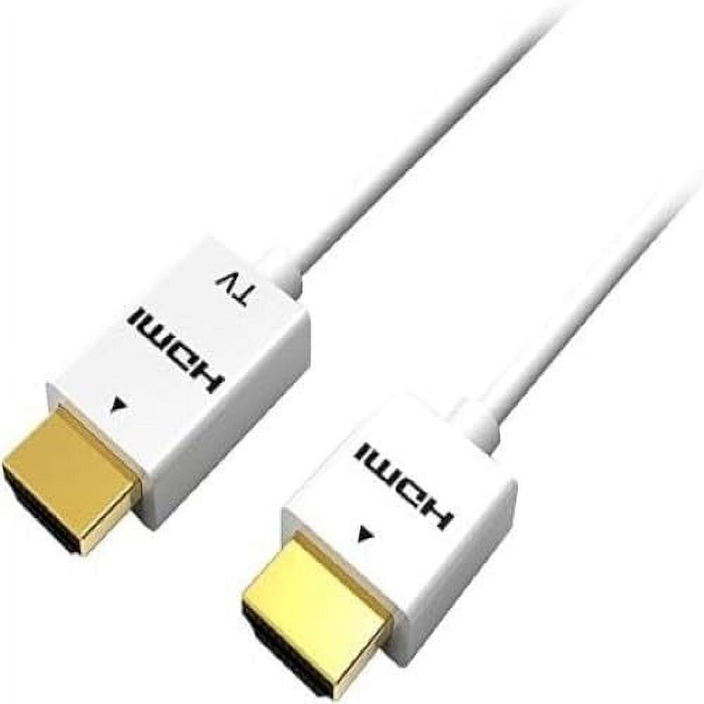 10ft (3M) Ultra Slim Series High Performance HDMI Cable White with ...