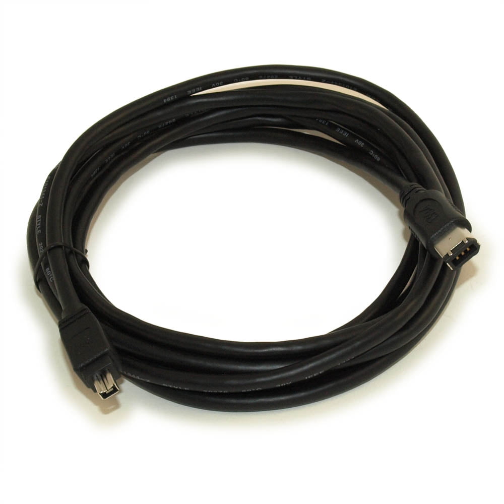 10ft, 6 Pin to 4 Pin Firewire 400 / 1394 / iLink Cable - Walmart.com