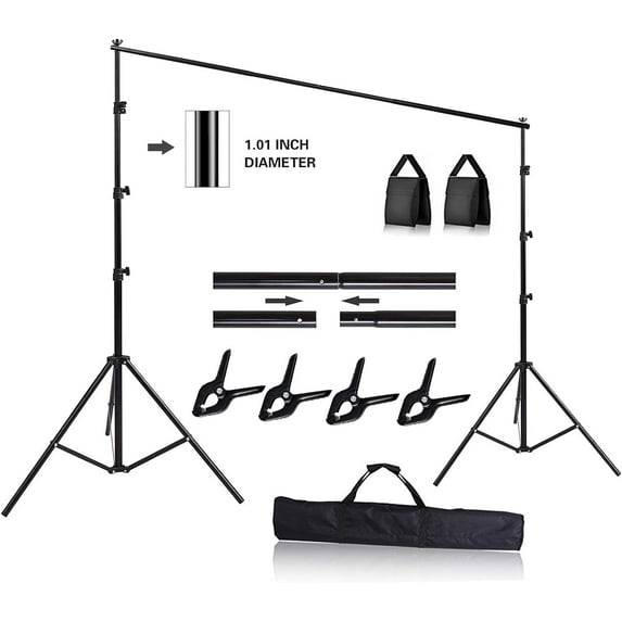 CATGOOD 10ft Adjustable Background Support Stand, Heavy Duty, Portable ...