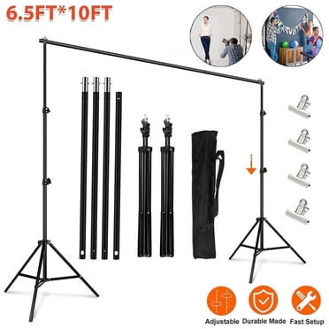 ShowMaven Background Stand, 6.5ft Height x 10ft Wide Adjustable Photo ...