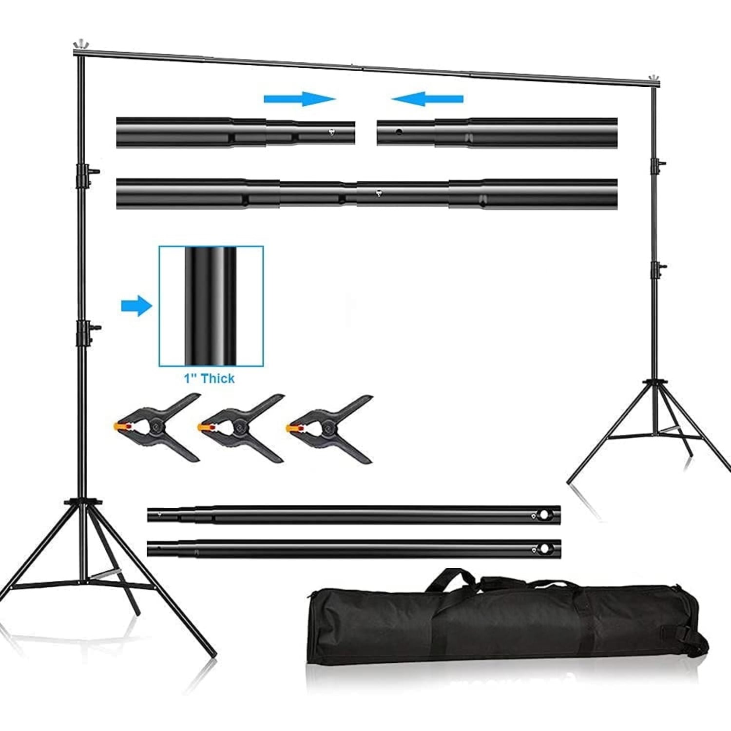 10ft Adjustable Photography Studio Screen Background Backdrop Support ...