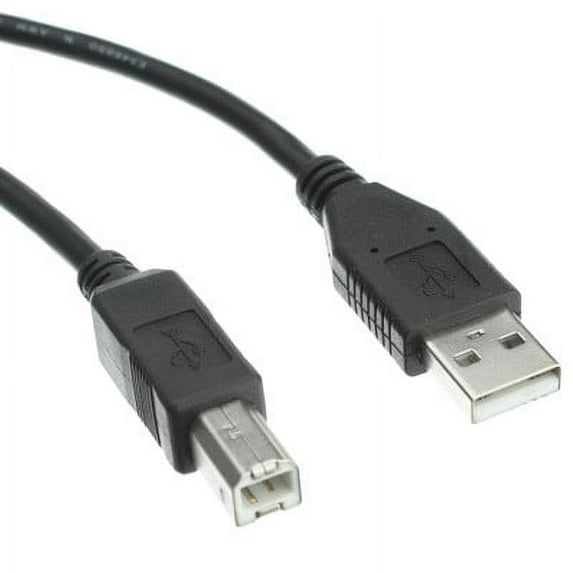 10ft Black USB 2.0 Printer Cable, Type A to B - Walmart.com