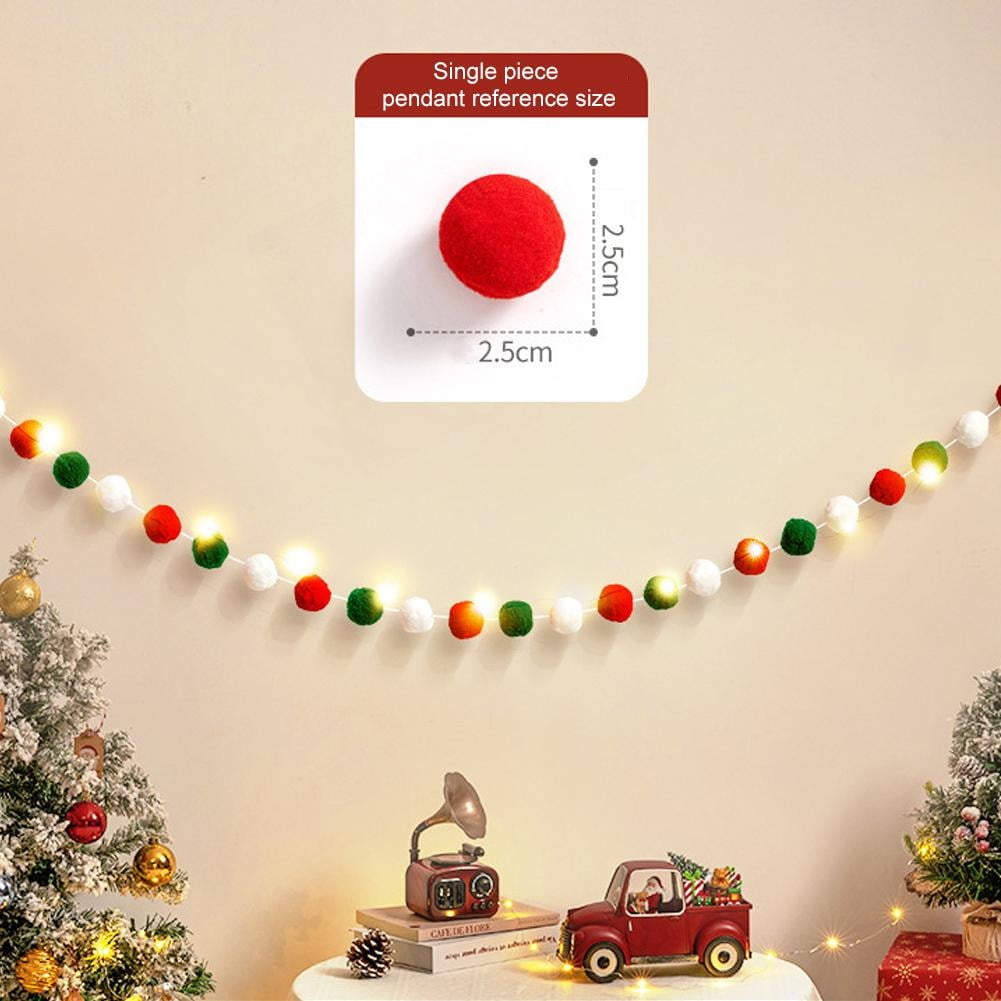 10ft Christmas Pull Flag Decorations Lights Bunting String Light Rope ...