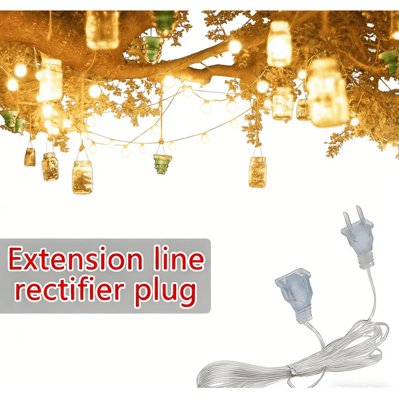Clear Extension Cord - Thin Transparent Power Cable for Christmas ...
