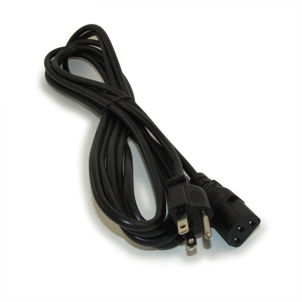 10ft Computer Power Cord (NEMA 5-15P to C13 Plug), 18AWG, Black ...