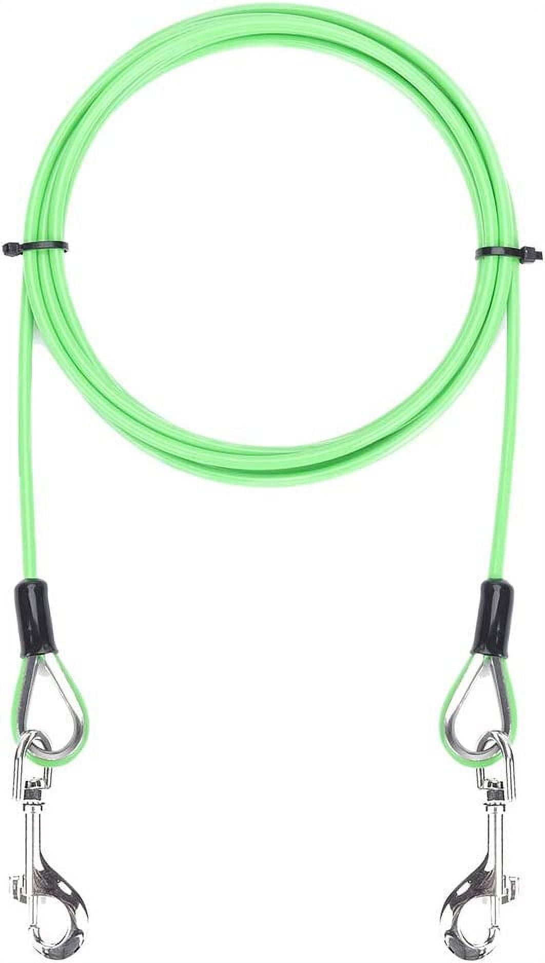 10ft Dog Tie Out Cable Galvanized Steel Wire Rope with PVC Coating for ...