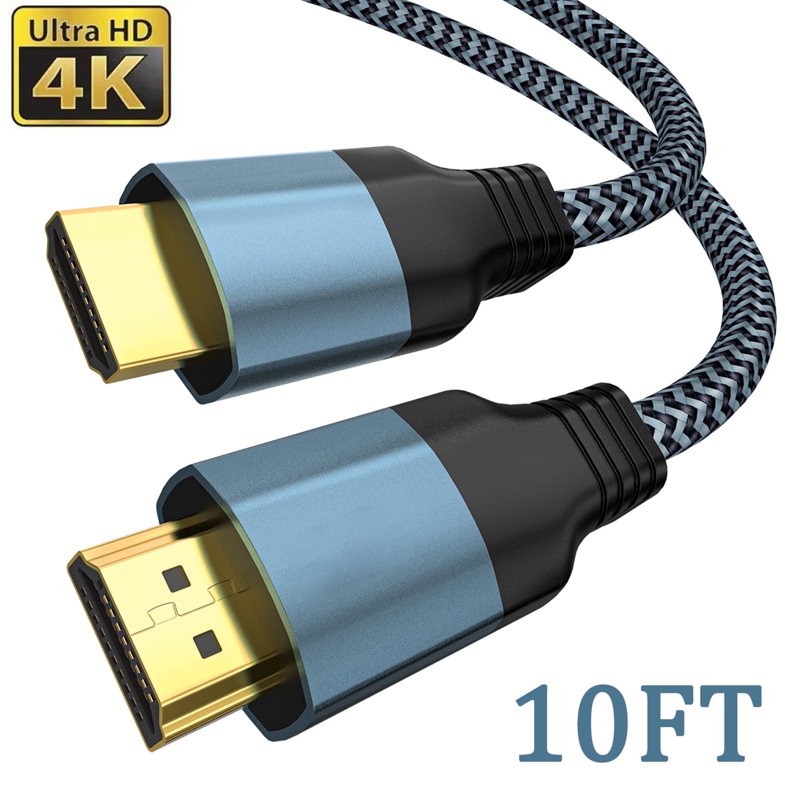 XUDUO 10ft 4K HDMI Cable, Nylon Braided, Supports 60Hz HDR, 2160p 1080p ...