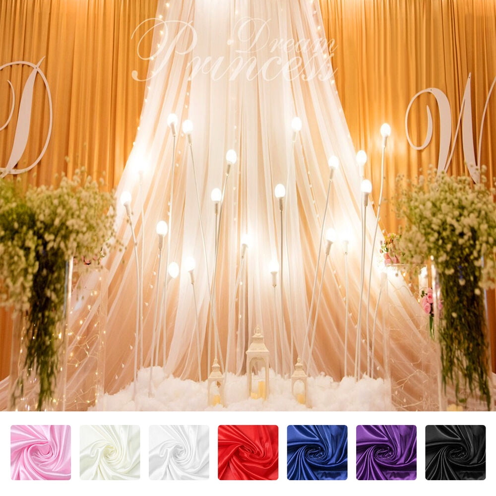 10ft Ice Silk Backdrop Curtain Drapes Wedding Party Photography Booth ...