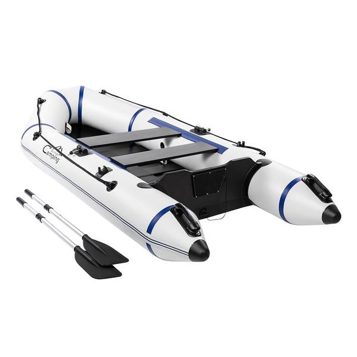 10ft Inflatable Fishing Boat for 3-4 Adults, Veloq PVC Craft with 330kg ...