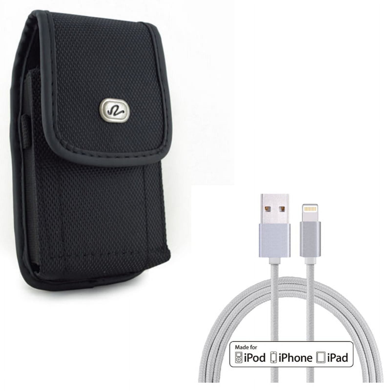 10ft MFi USB Cable w Rugged Case Belt Clip for iPhone XS Max/8 PLUS/7 ...