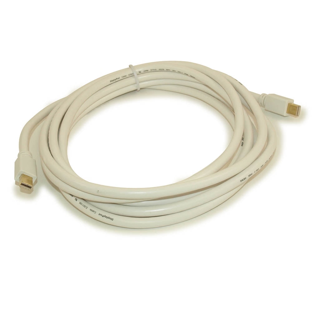 10ft Mini DisplayPort Cable 30AWG Gold Plated, White - Walmart.com