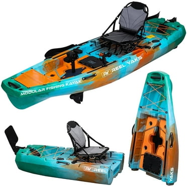 Reel Yaks Raptor Modular Fishing Kayak - 9.5ft Lightweight Propeller ...