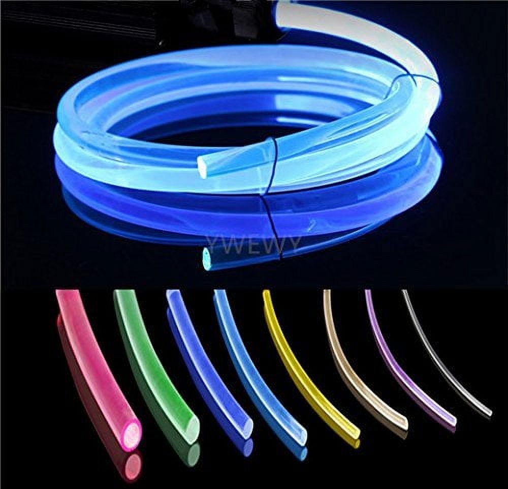 10ft PMMA Plastic Optic Fiber Side Glow Cable for LED Light Source (0 ...