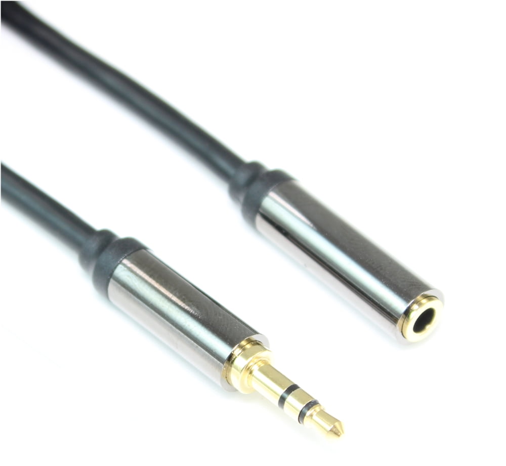 10ft PREMIUM SHIELDED 3.5mm Mini-Stereo TRS Male to FEMALE EXTENSION ...
