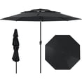 10ft Patio Umbrella, 3 Tier Vented Outdoor Market Table Umbrella with ...