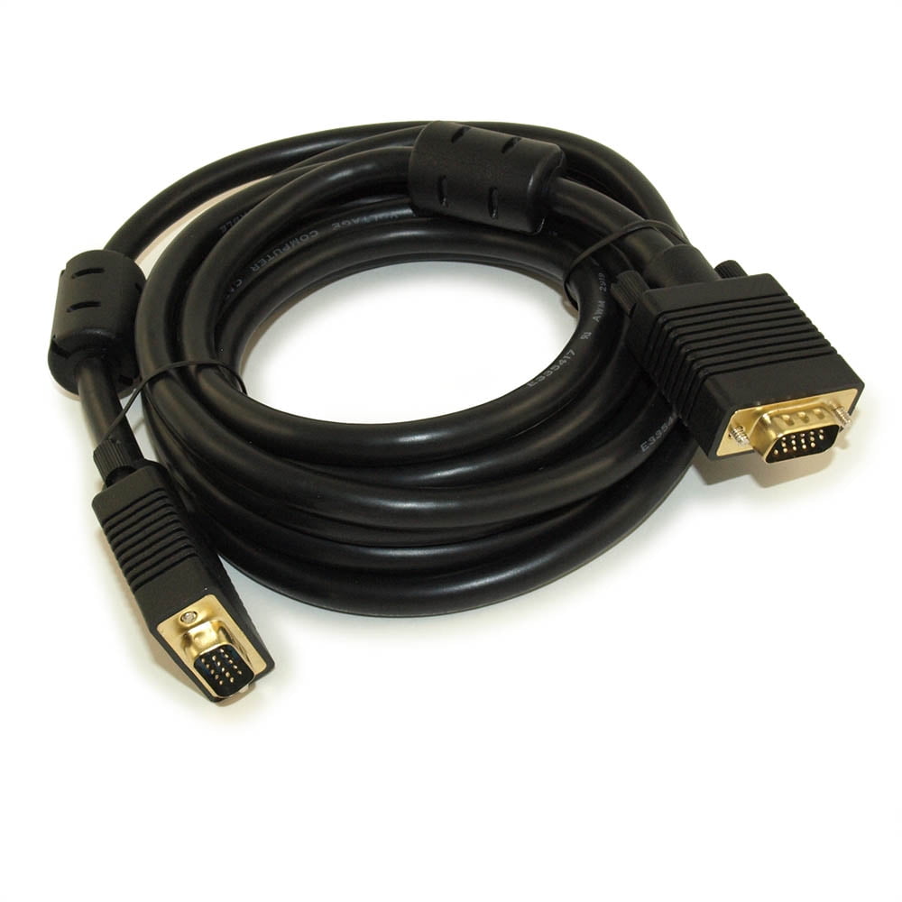 10ft Premium VGA Male/Male Triple-Shielded Cable w/Ferrites Gold Plated ...