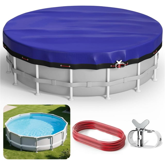 10ft Round Pool Cover for Above Ground Pools 10 ft by 30 Circle Pools ...