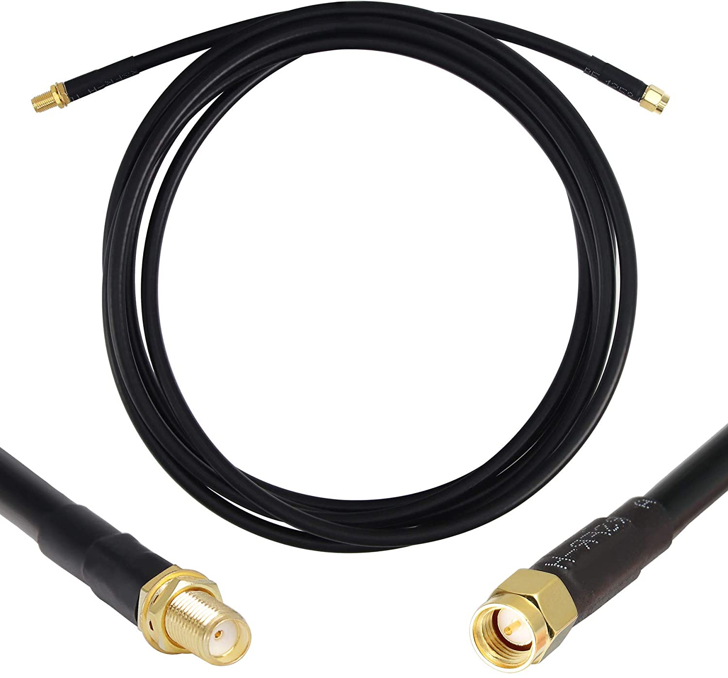 10ft SMA Male to SMA Female Pure Copper Cable, Low Loss S-MR240 ...