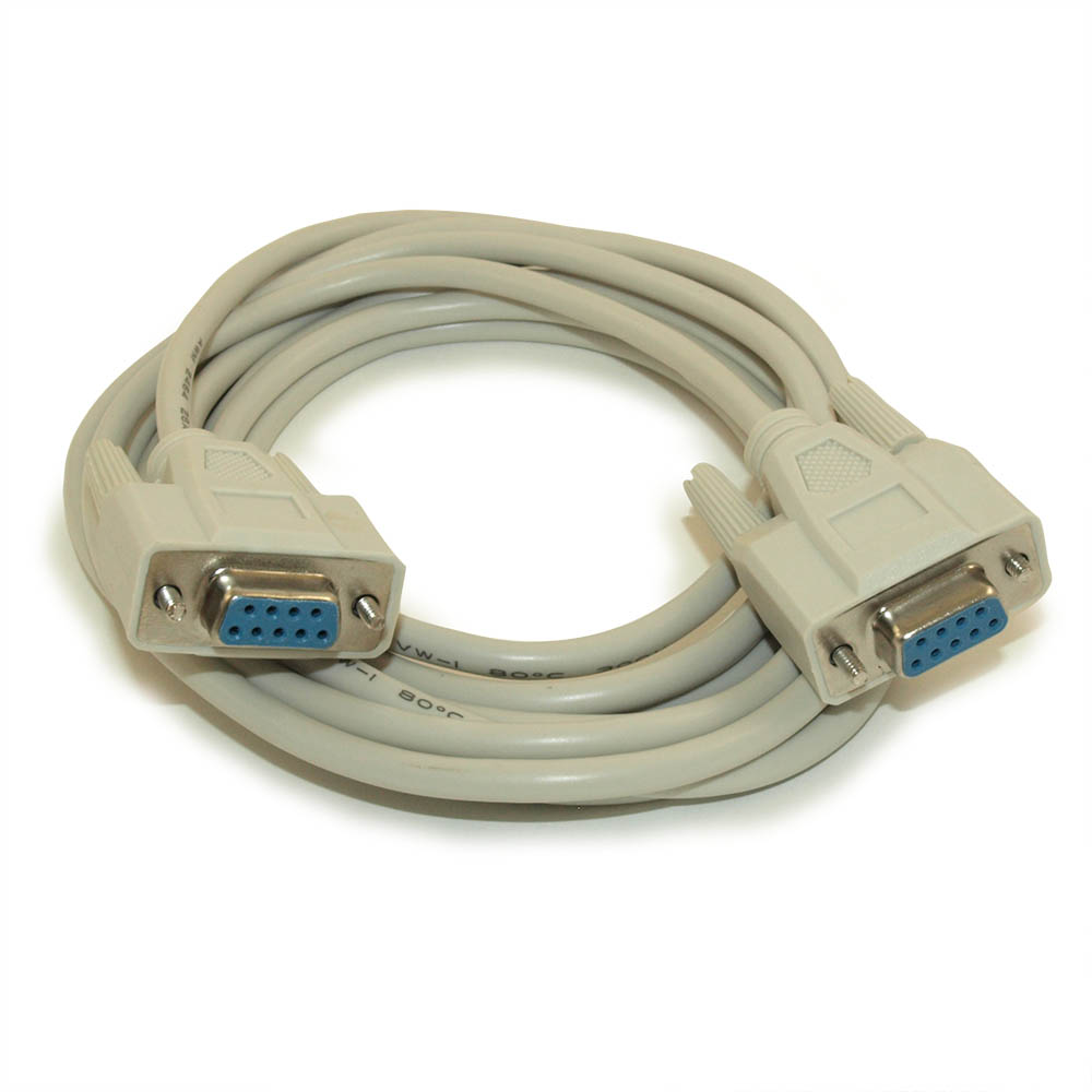 10ft Serial NULL-MODEM, DB9/DB9 Female to Female Cable - Walmart.com