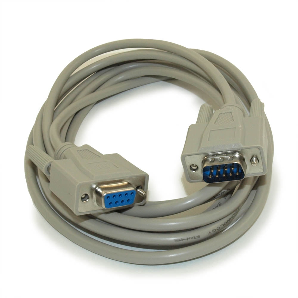 10ft Serial NULL-MODEM, DB9/DB9 Male to Female Cable - Walmart.com