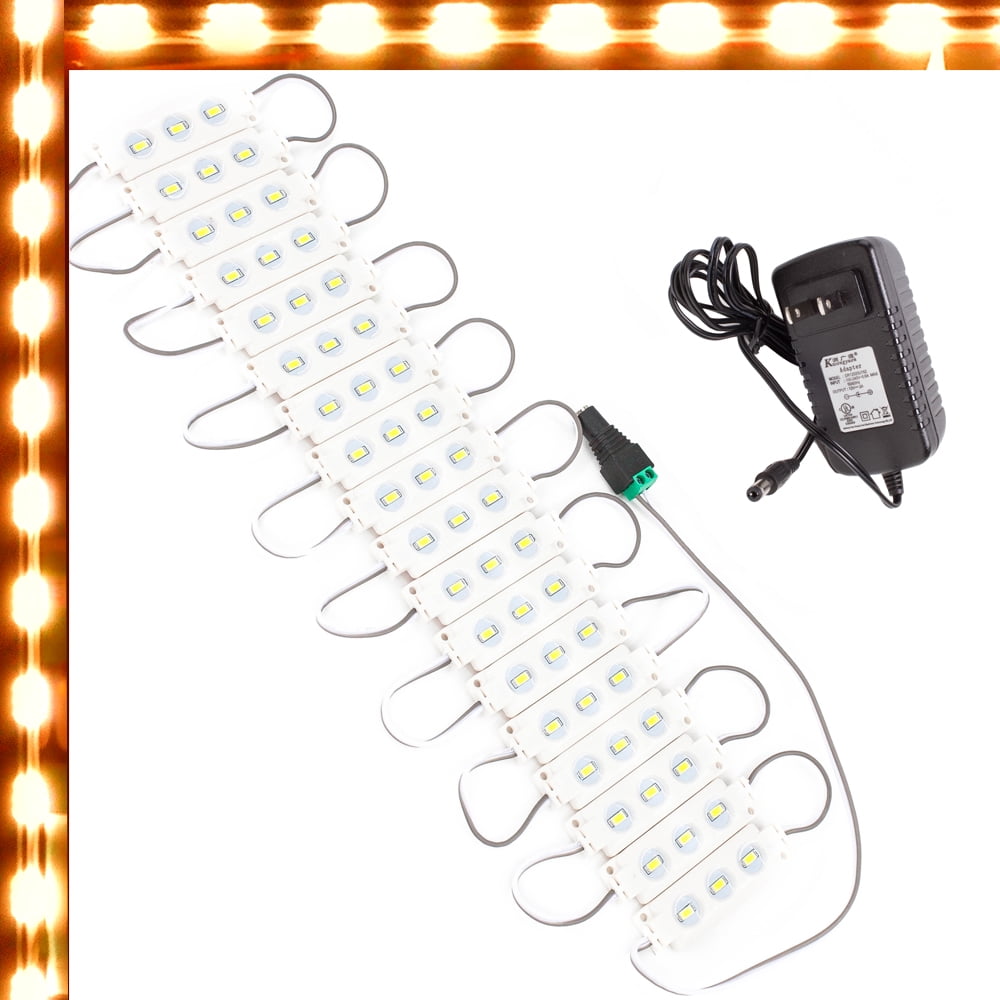 10ft Storefront Windows orange 5630 LED Light with UL Listed 12v 2A AC ...