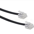 10ft Telephone Line Cord – 6P4C RJ11, DSL/Modem/Fax to Wall (Black ...