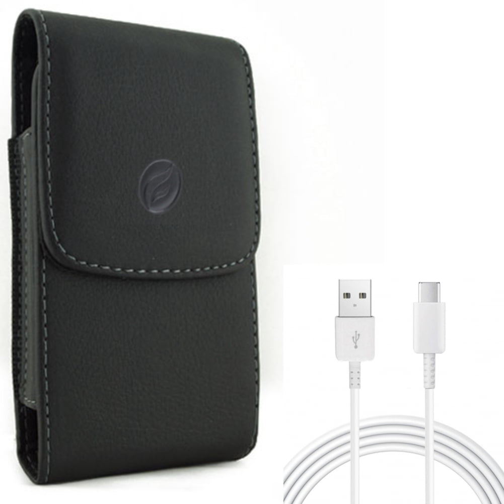 10ft USB-C Cable + Case Belt Clip for Motorola One 5G Ace Phone - Type ...