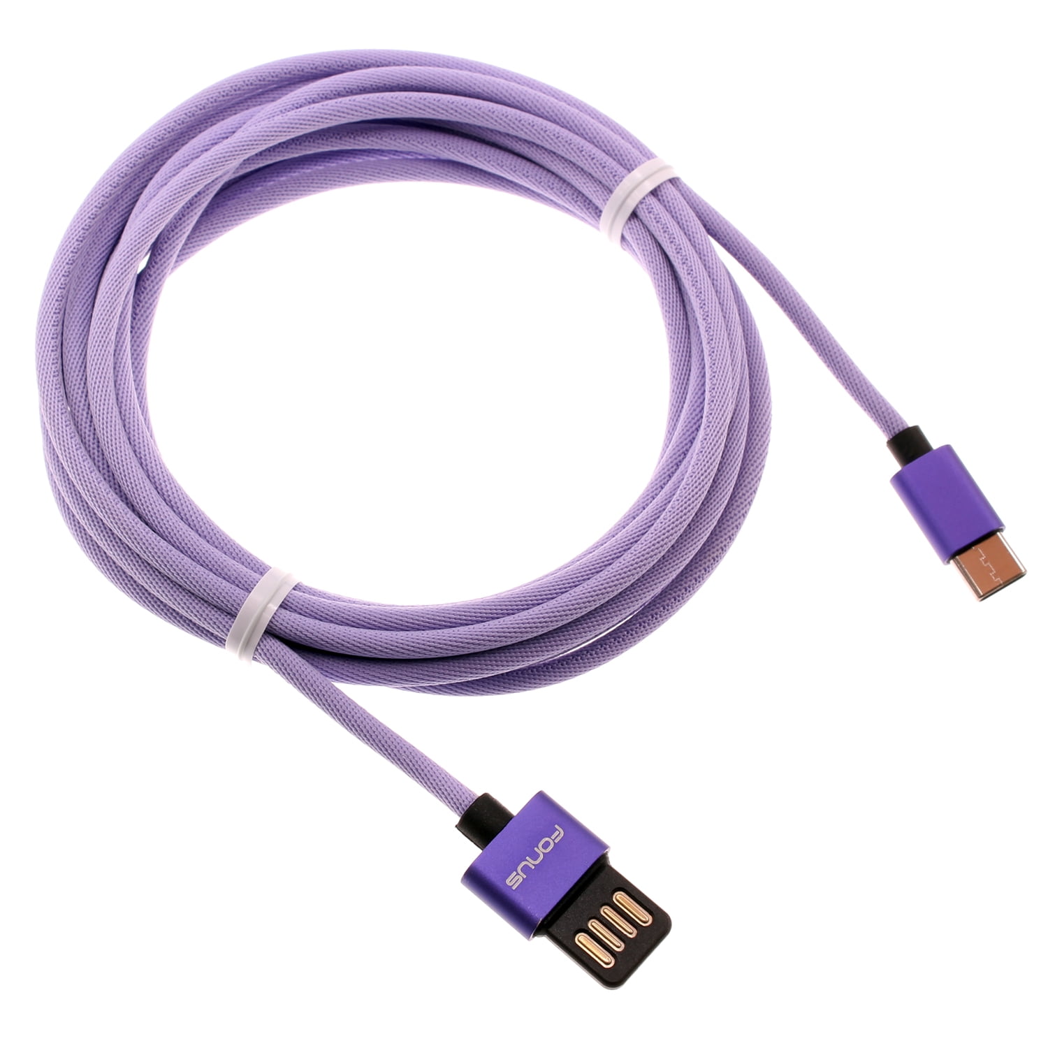 10ft USB-C Cable Purple for Motorola Moto G 5G (2022)/G 5G (2023)/5G ...