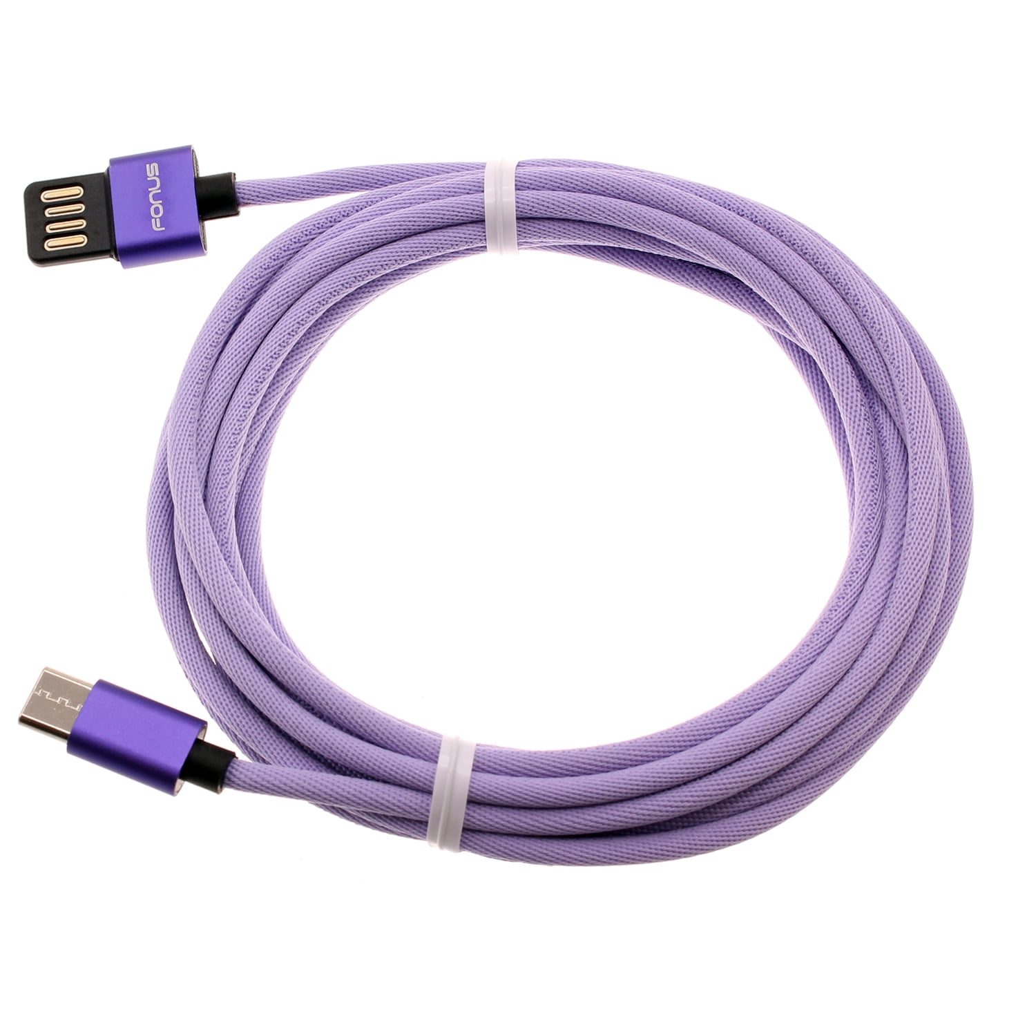 10ft USB-C Cable Purple for Samsung Galaxy S25/Edge/Plus/Ultra - Extra ...