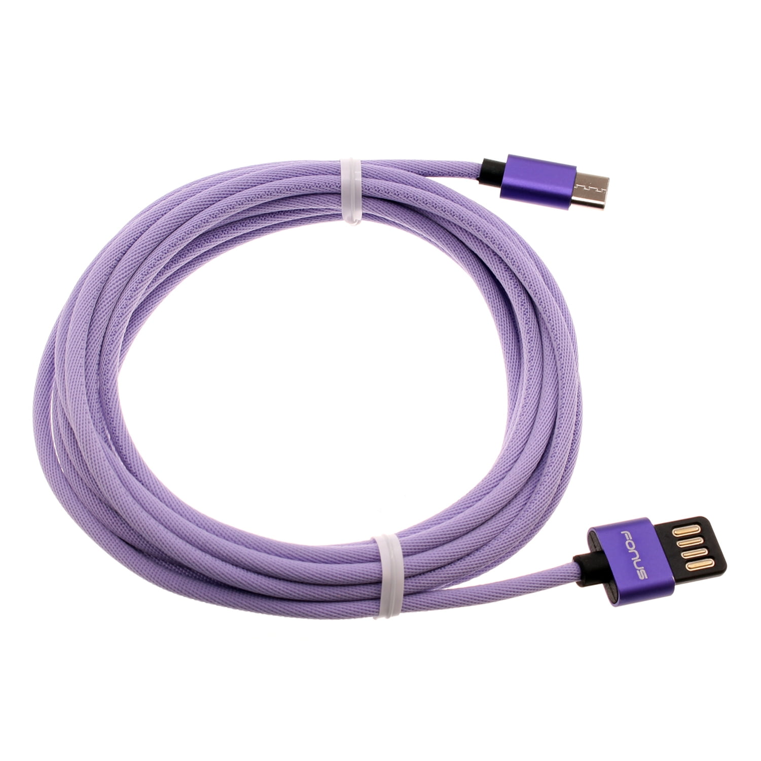 10ft USB-C Cable for Nokia G50/G10/G20 - Purple Extra Long Fast Charger ...