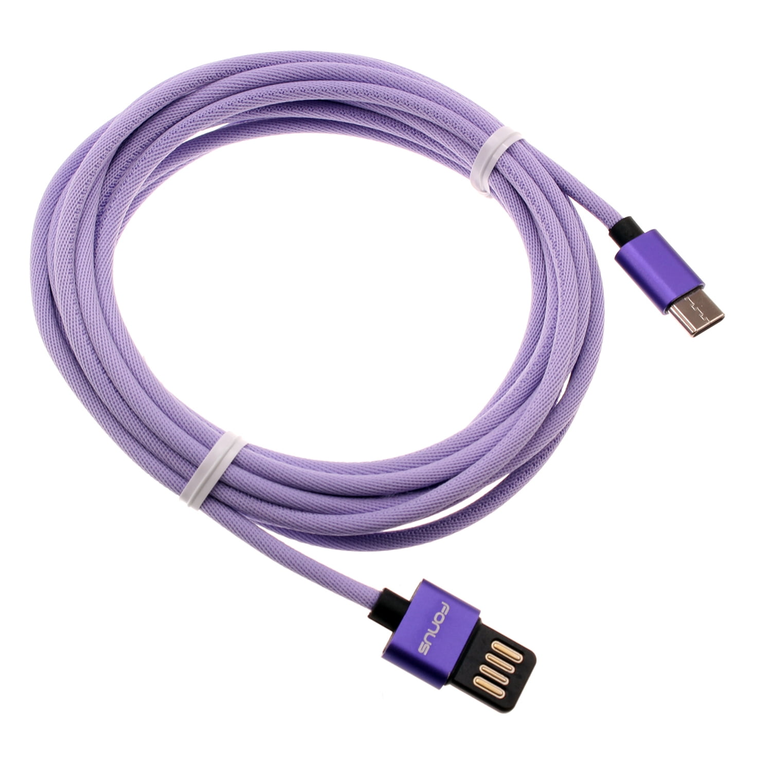 10ft USB-C Cable for Nokia G90/G100 - Purple Extra Long Fast Charger ...