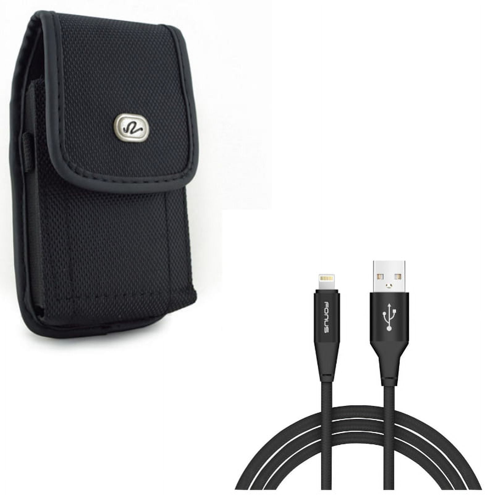 10ft USB Cable w Case Belt Clip for iPhone XR - Charger Cord Power Wire ...