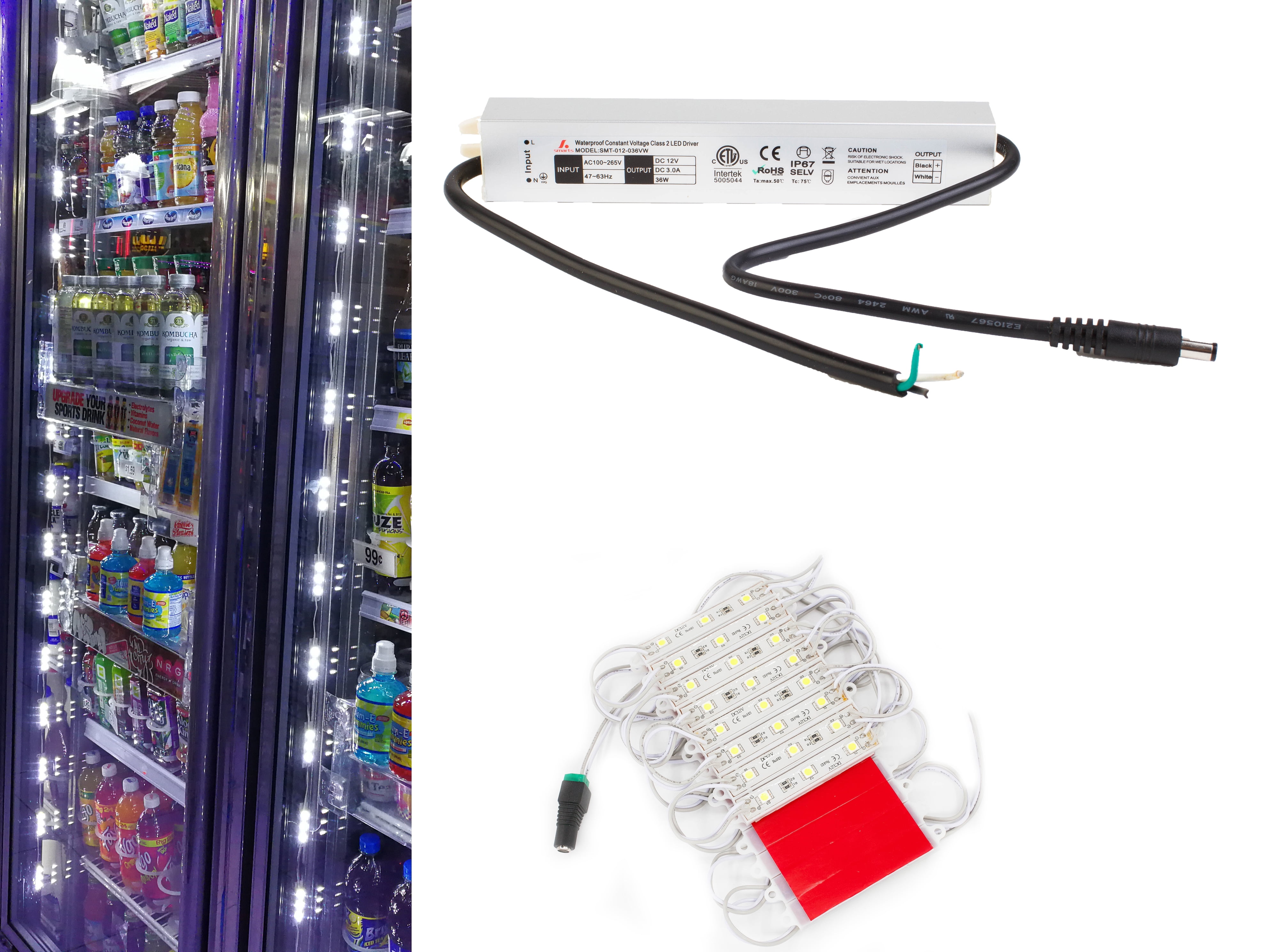 10ft Walk in cooler LED light string strip 5050 with 12v Waterproof ...