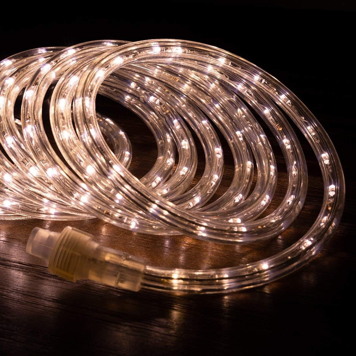 10ft Warm White LED Rope Lights, Connectable Outdoor Permanent ...