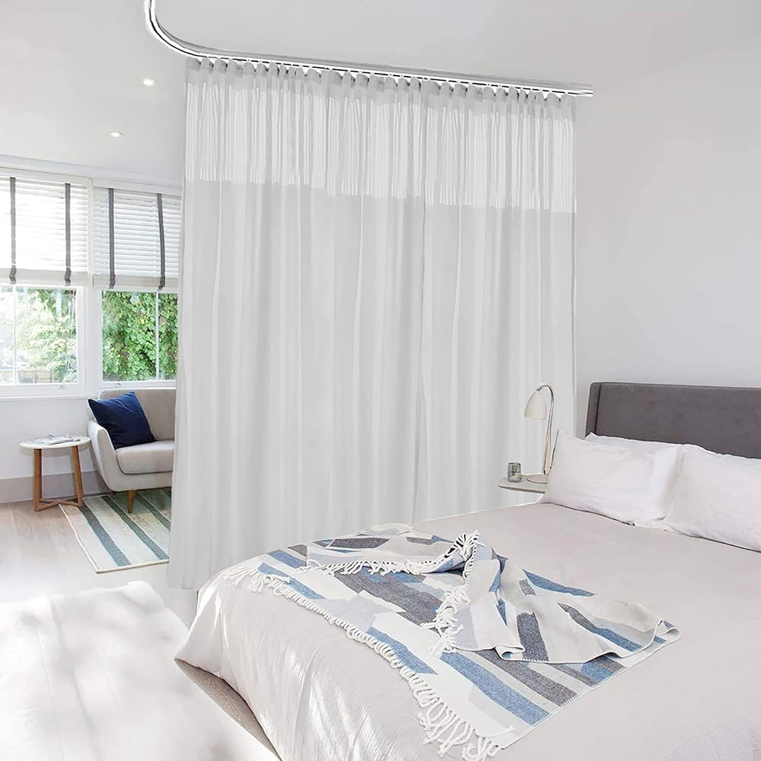 10ft Wide x 8ft Tall Cubicle Curtain Room Divider Privacy Cubicle ...