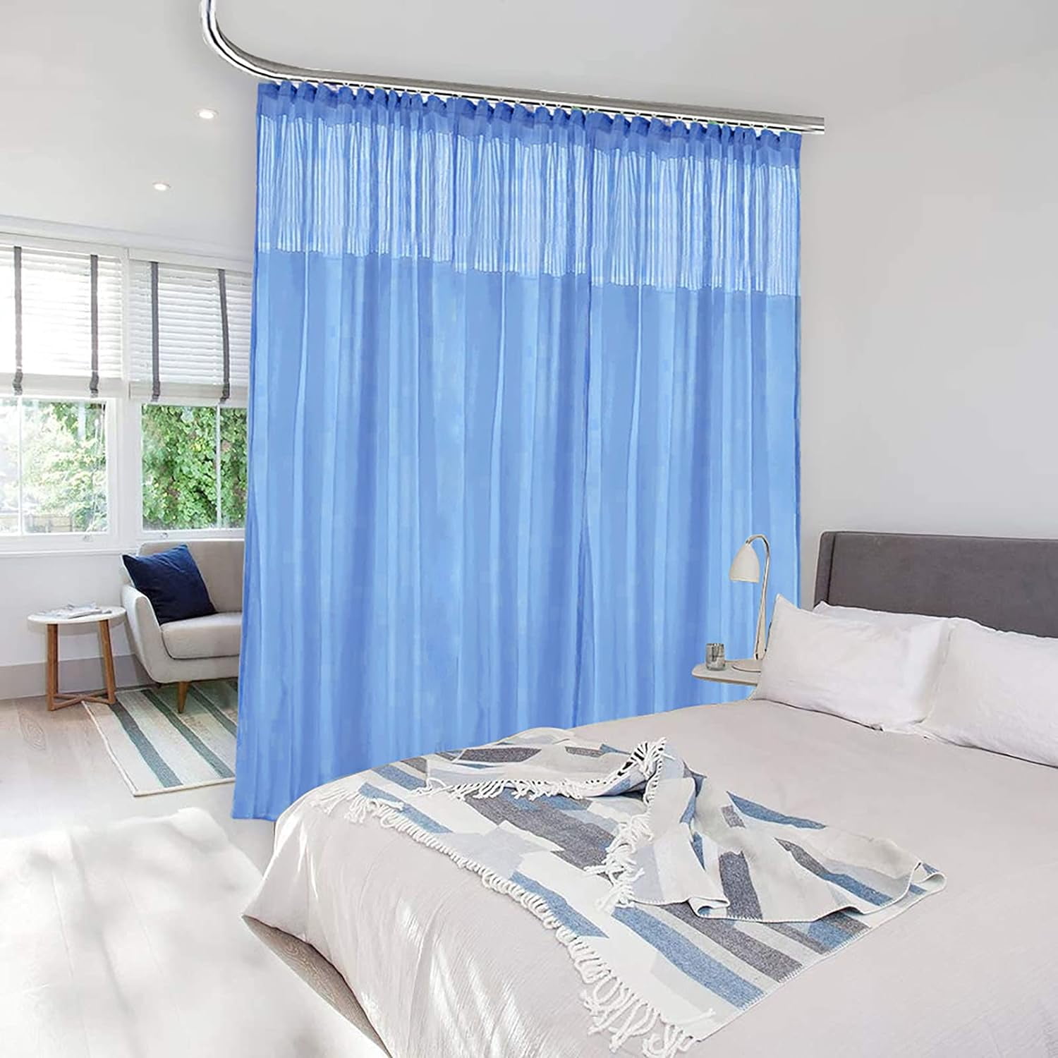 10ft Wide x 8ft Tall Cubicle Curtain Room Divider Privacy Cubicle ...