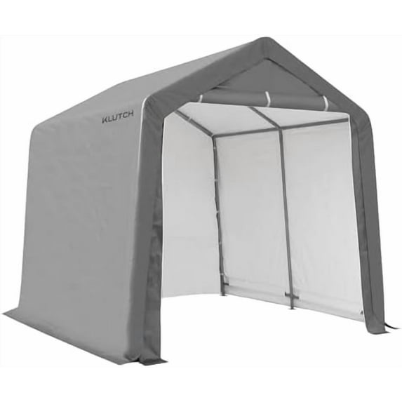 10ft. x 10ft. x 9.6ft. Portable Shed, Gray, Model# QP-204-18$$Garden ...