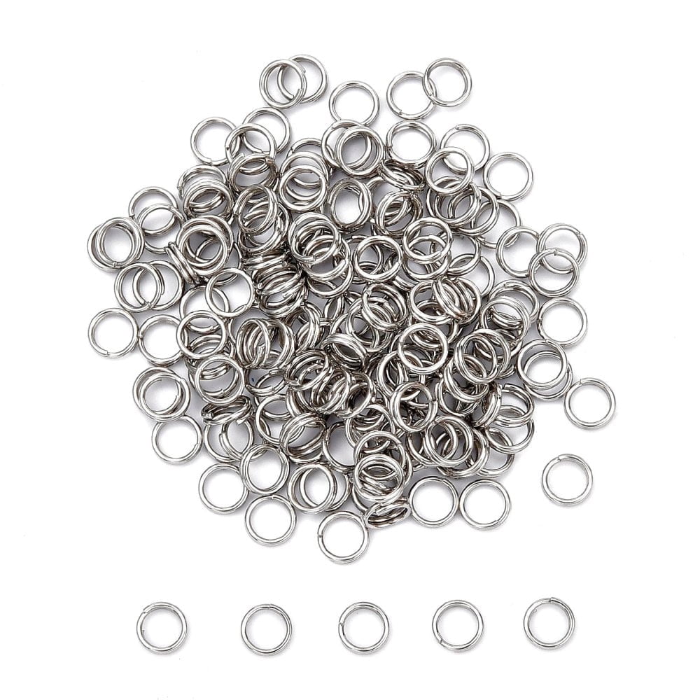 10g 160pcs Jewelry Findings Original Color 304 Stainless Steel Split ...
